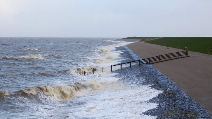 Storm en hoog water - Waddenzee